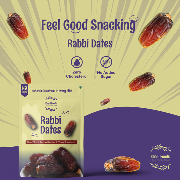 Premium Rabbi Dates, Khajur – Khari Foods